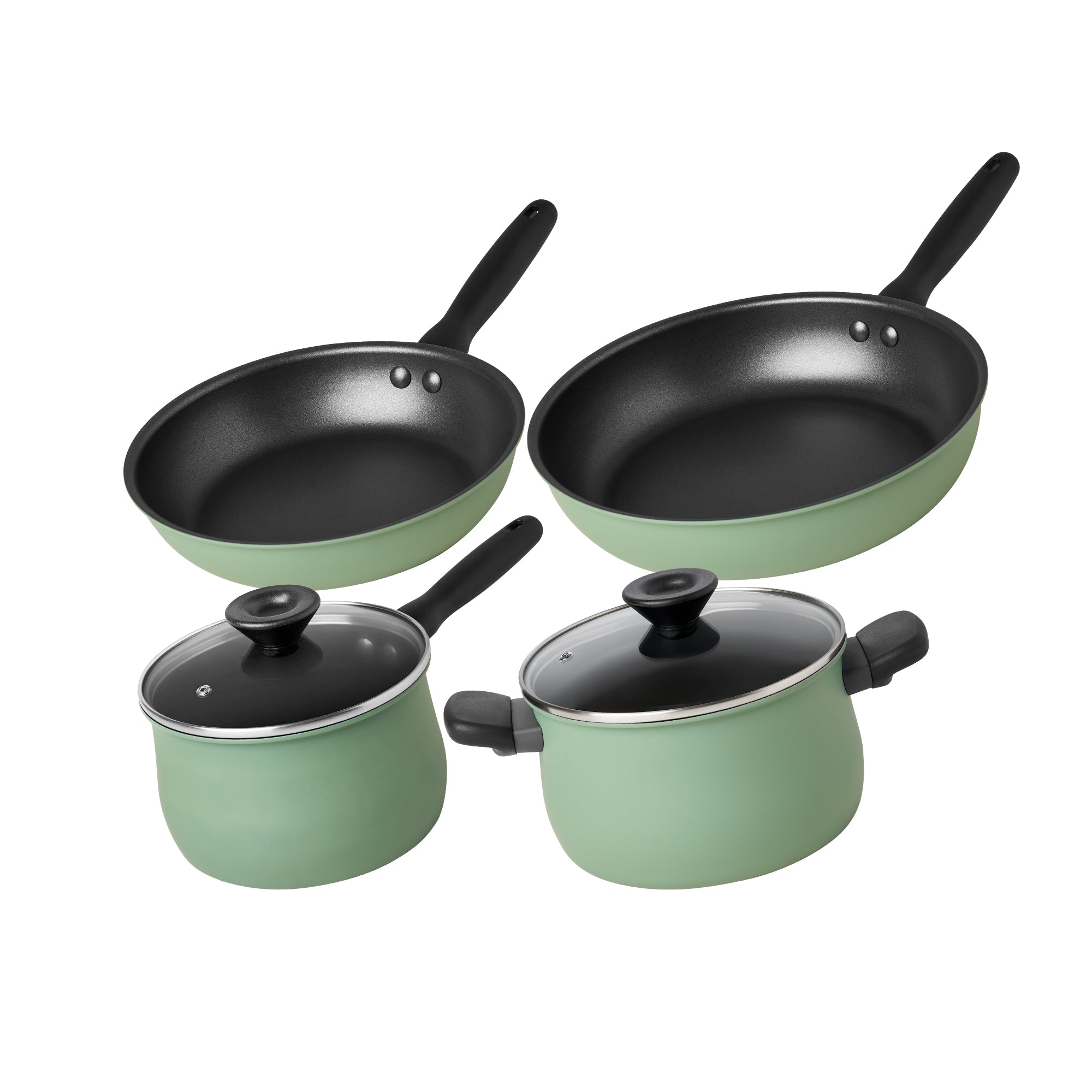 Meyer Moda Induction Nonstick 4 Piece Cookware Set Sage | Cookware Brands
