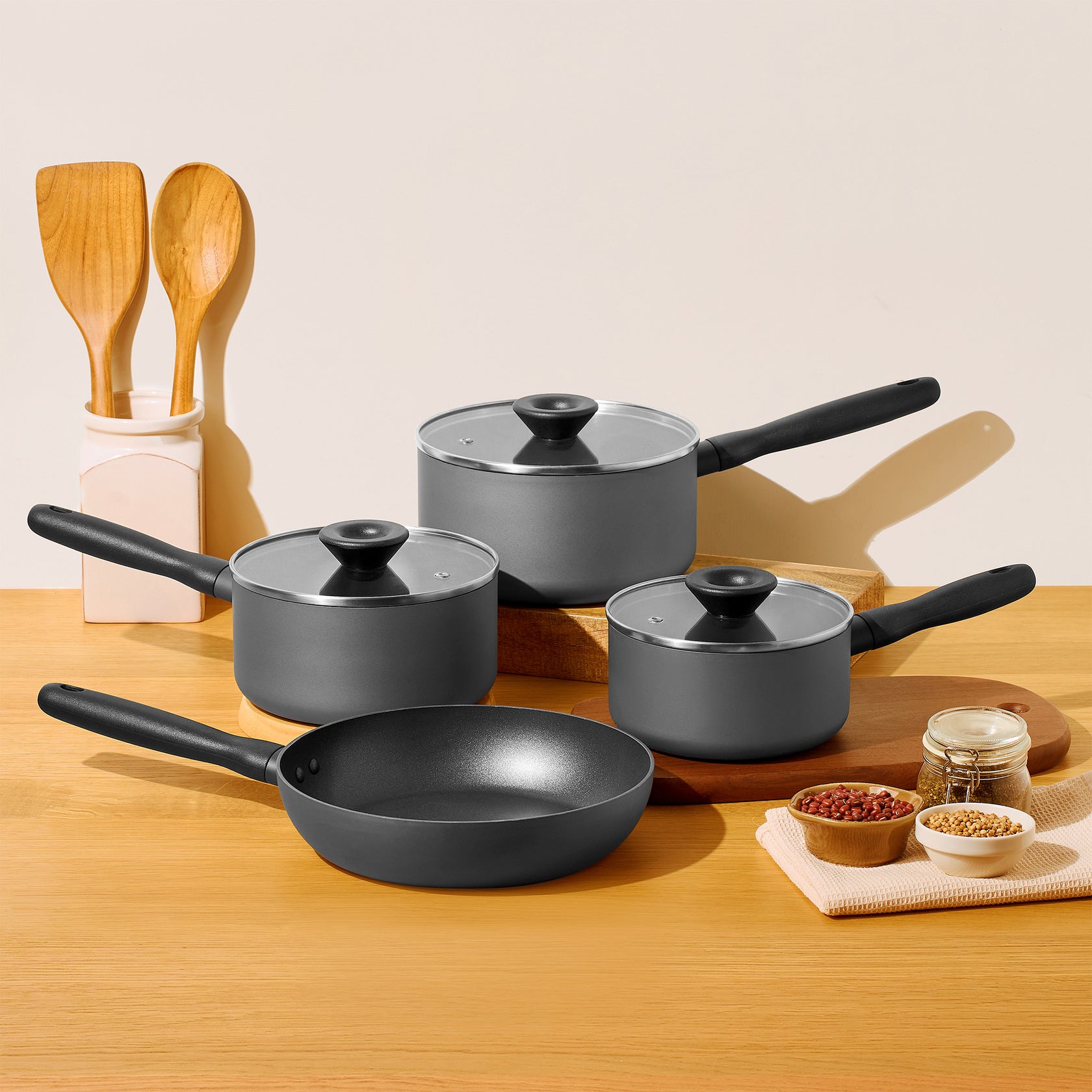 Meyer Bauhaus Series Nonstick Induction 4 Piece Cookware Set | Cookware ...